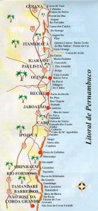 Mapa y plano de Recife, Brasil